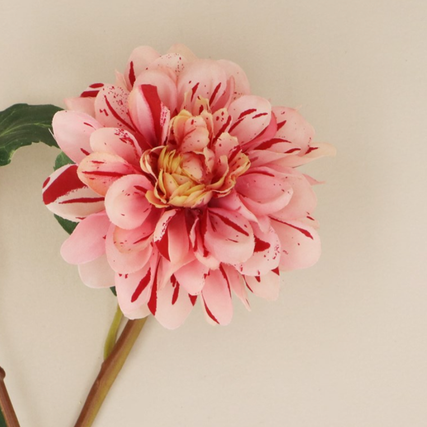 Gisela Graham Pink Striped Dahlia Spray 53cm | Premium Artificial ...