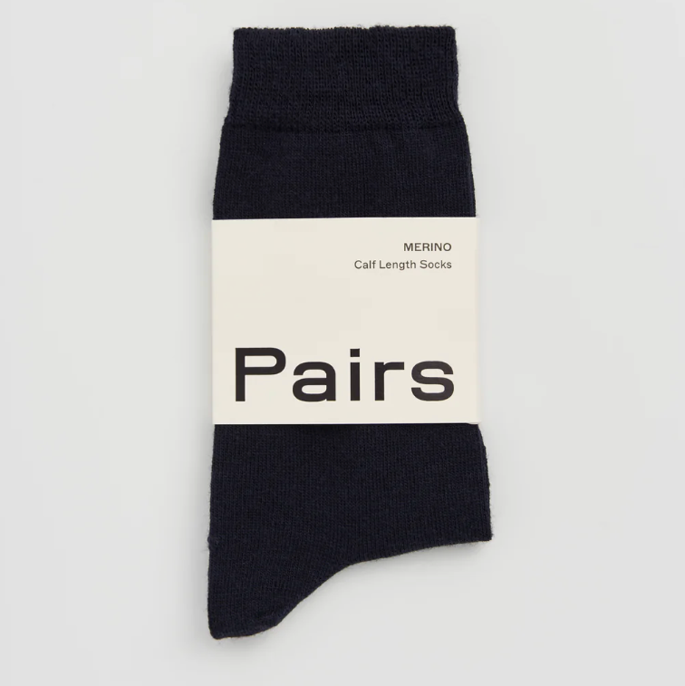 Pairs - Inky Blue Merino Calf Length Socks - Small – The Consortium