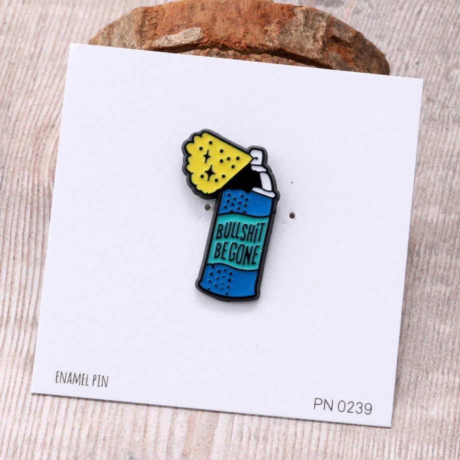 Attic Creations 'Bullshit Be Gone' Enamel Pin Badge – The Consortium ...