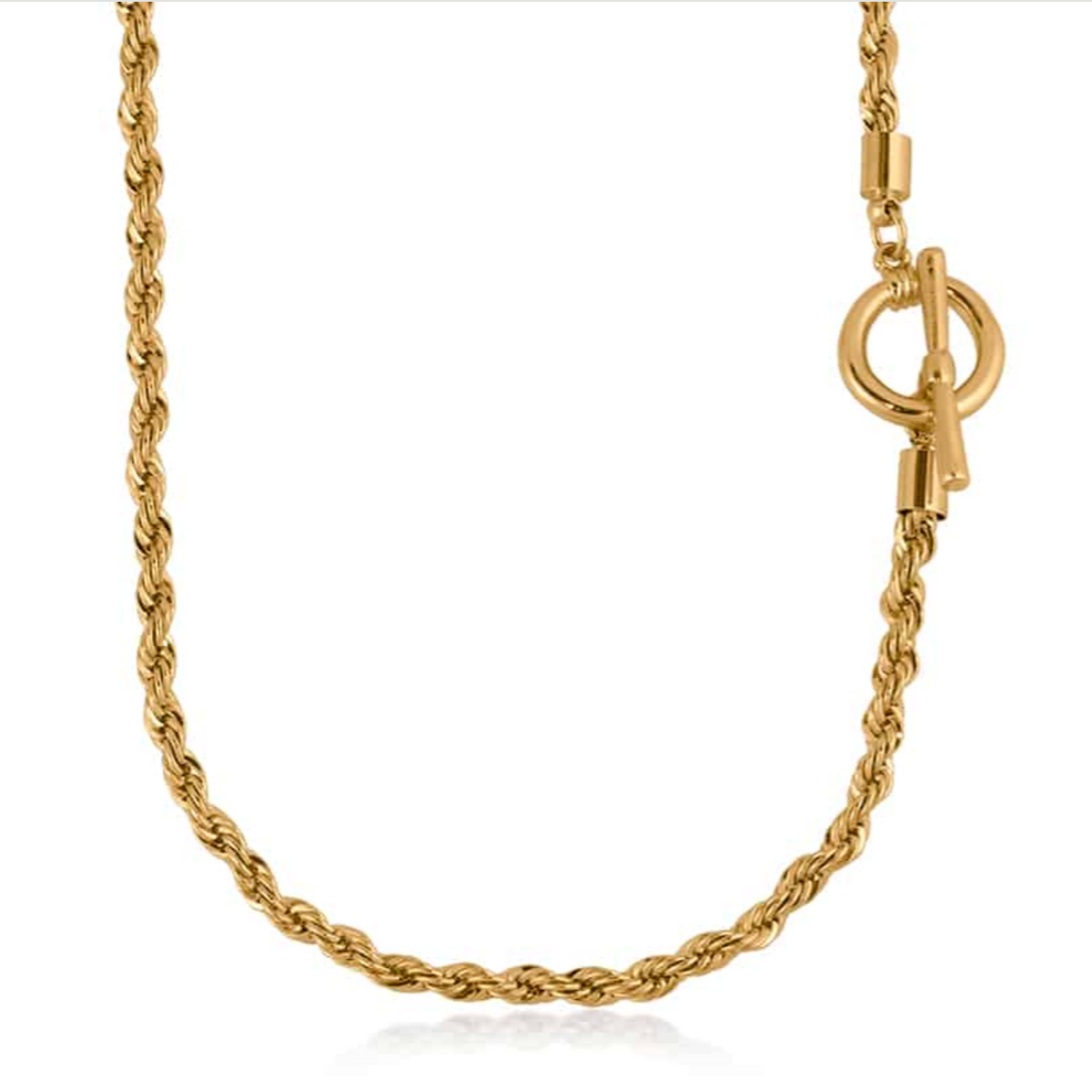 Hattie Small Rope Chain Necklace - Gold – The Consortium Winchester and ...