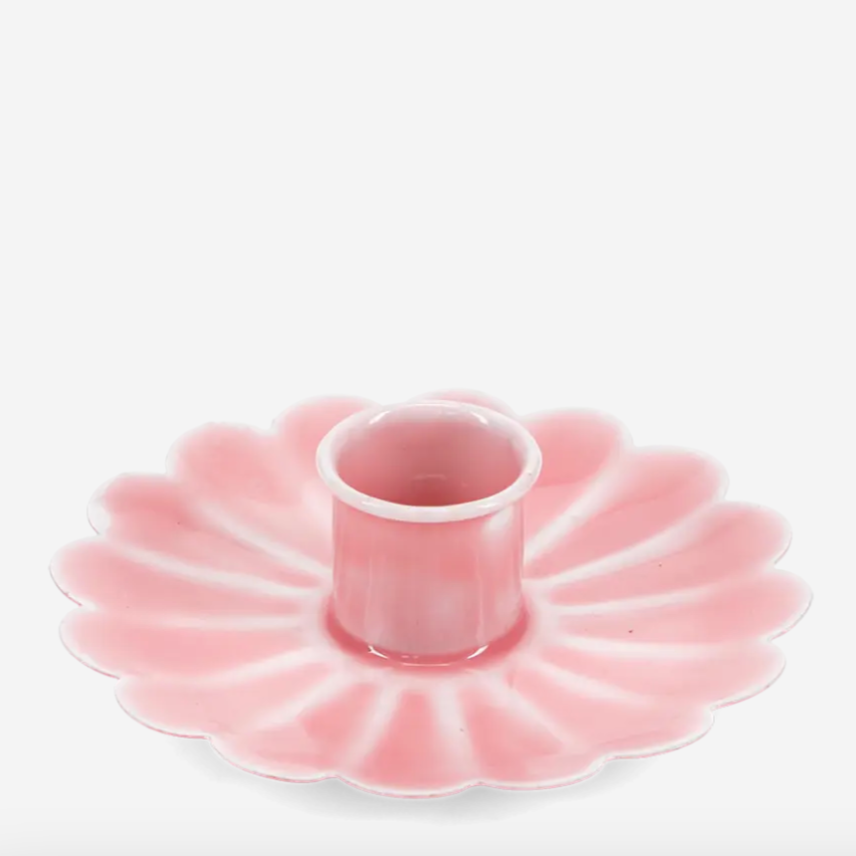 Enamel Flat Flower Candle Holder - Pink – The Consortium Winchester and ...