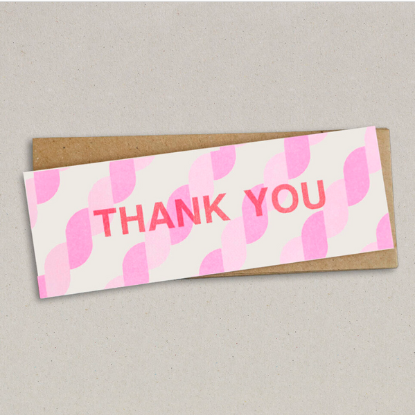 Thank You Postcard - Flouro Pink & Pale Pink Flump - Petra Boase – The ...